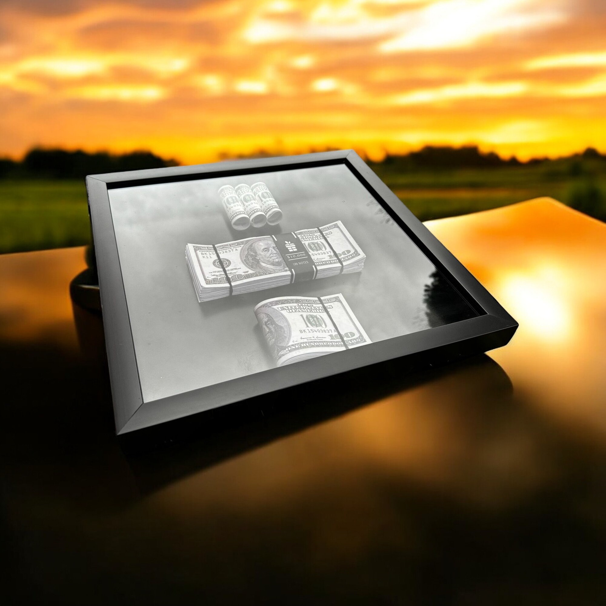 Luxury Framed Money Art, Replica Money Art, Prosperity Symbol, Unique ...