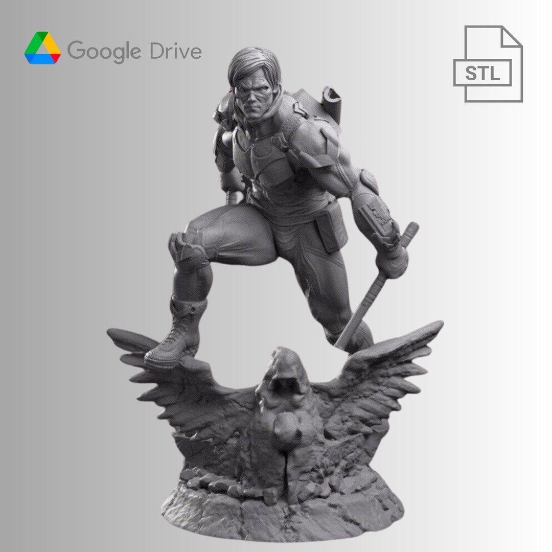 Nightwing 3D Stl File for 3D Printing, High Quality Stl, Stl Figure, 3D ...