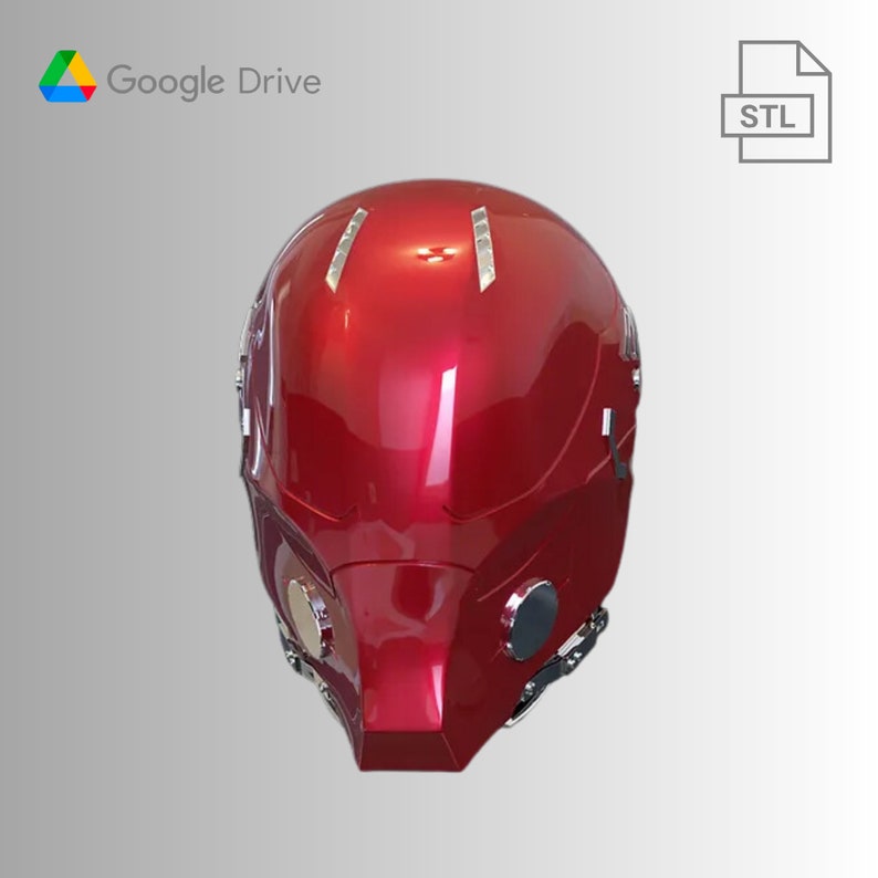 Red Hood Arkham Knight Helmet 3D Stl File for 3D Printing, High Quality ...