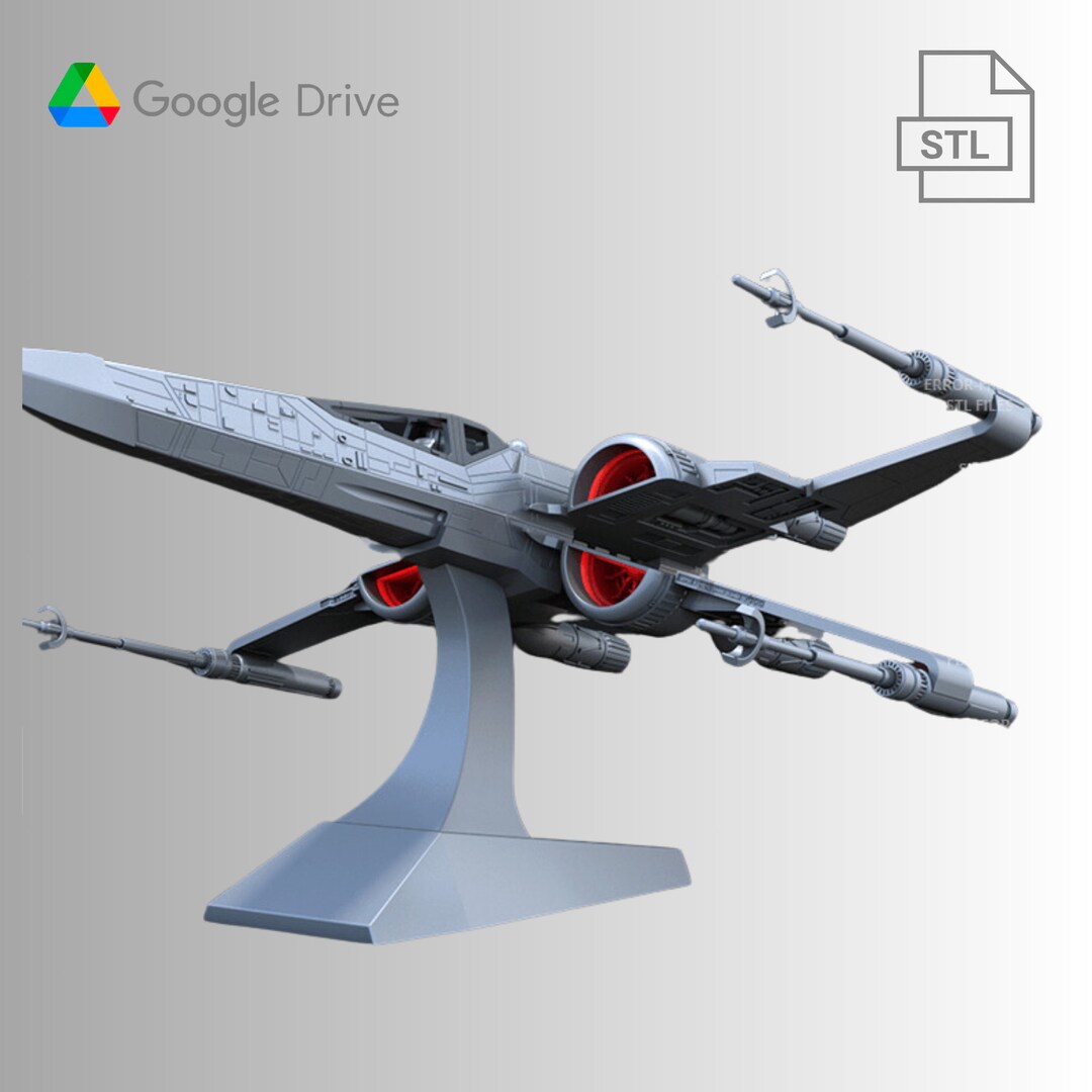 X-wing Starfighter 3D Stl File for 3D Printing, Stars Wars High Quality ...