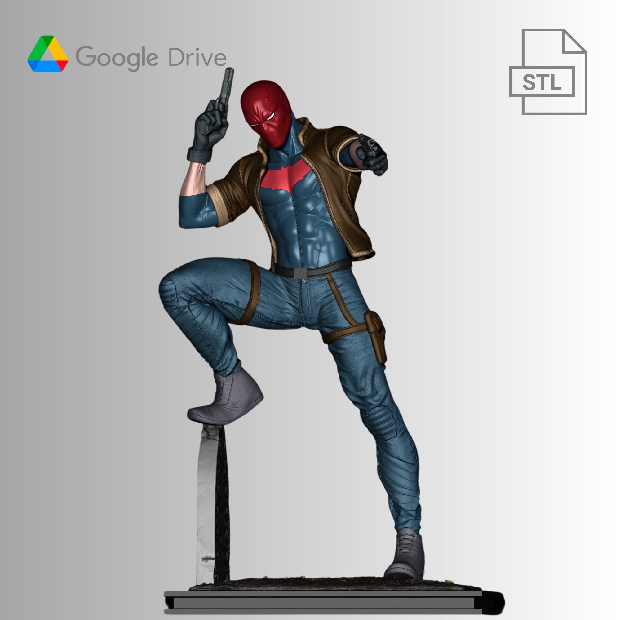 RED HOOD FINAL Full 3D Stl File for 3D Printing, High Quality Stl, Stl ...