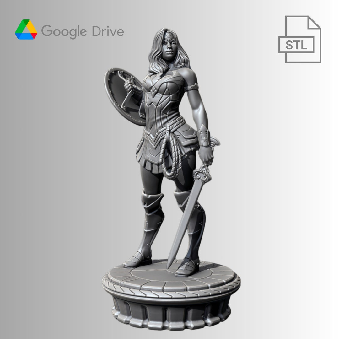 Wonder Woman Bust 3D Stl File for 3D Printing, High Quality Stl, Stl ...