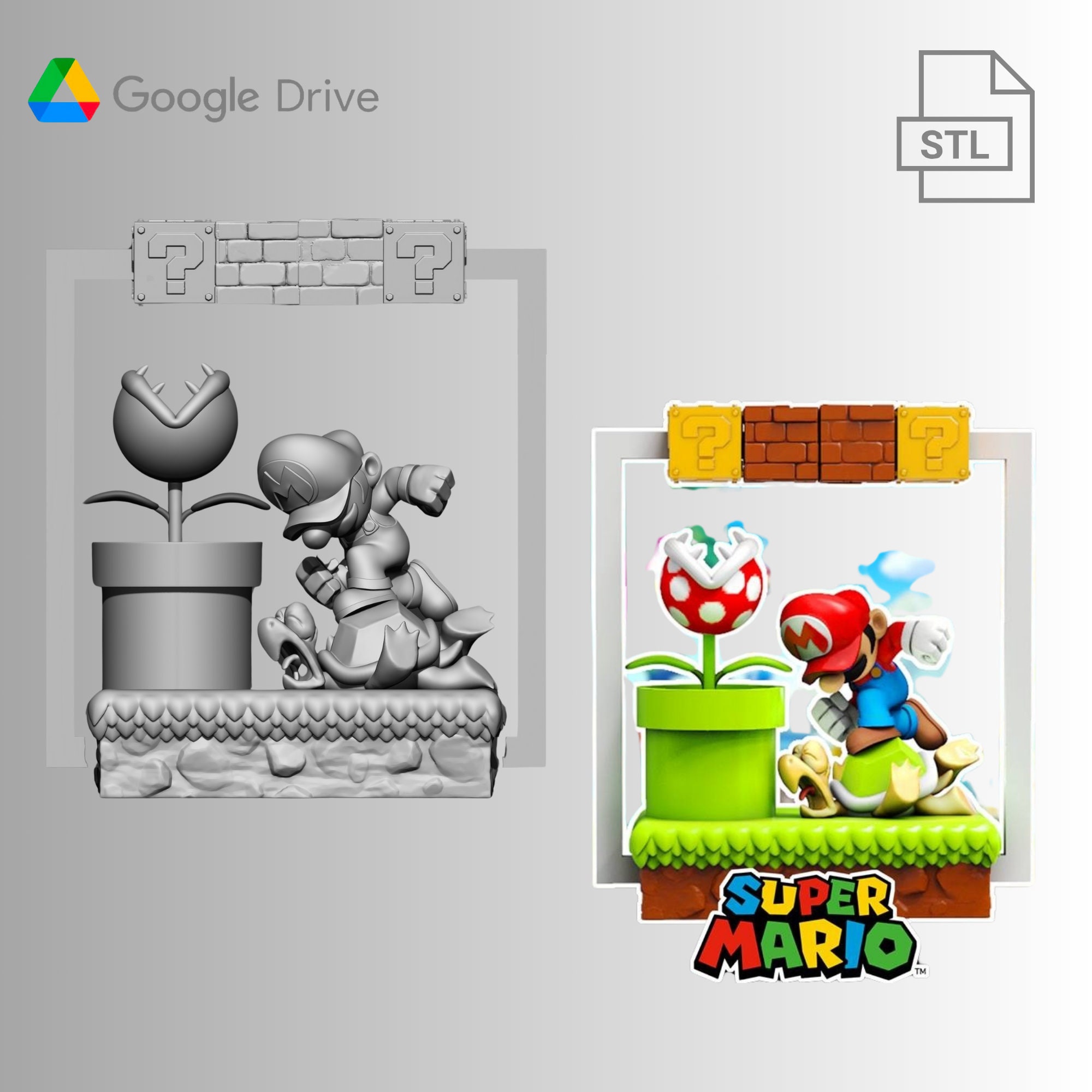 Luigi and Mario Stl File for 3D Printing, High Quality Stl, Stl Figure ...