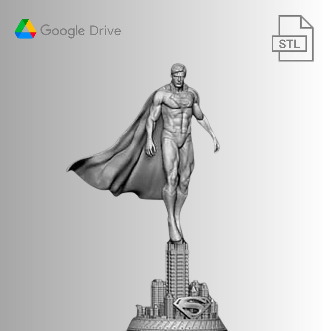 Superman 3D Stl File for 3D Printing, High Quality Stl, Stl Figure, 3D ...