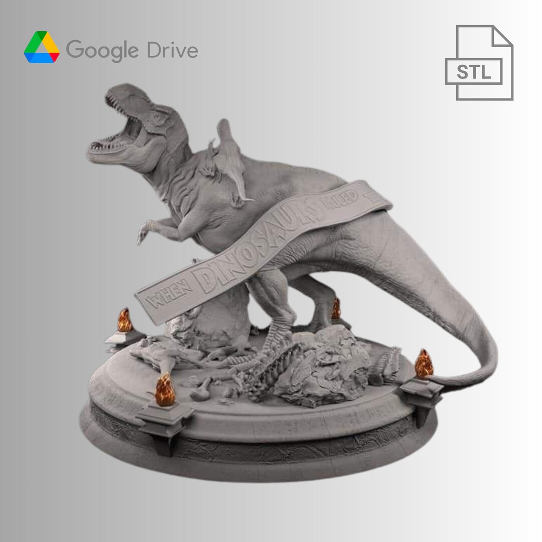 Jurassic Park 3D Stl File for 3D Printing, High Quality Stl, Stl Figure ...