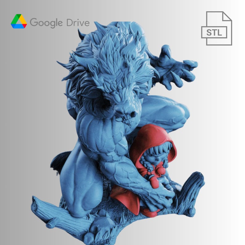 Little Red Riding Hood 3D Stl File for 3D Printing, High Quality Stl ...
