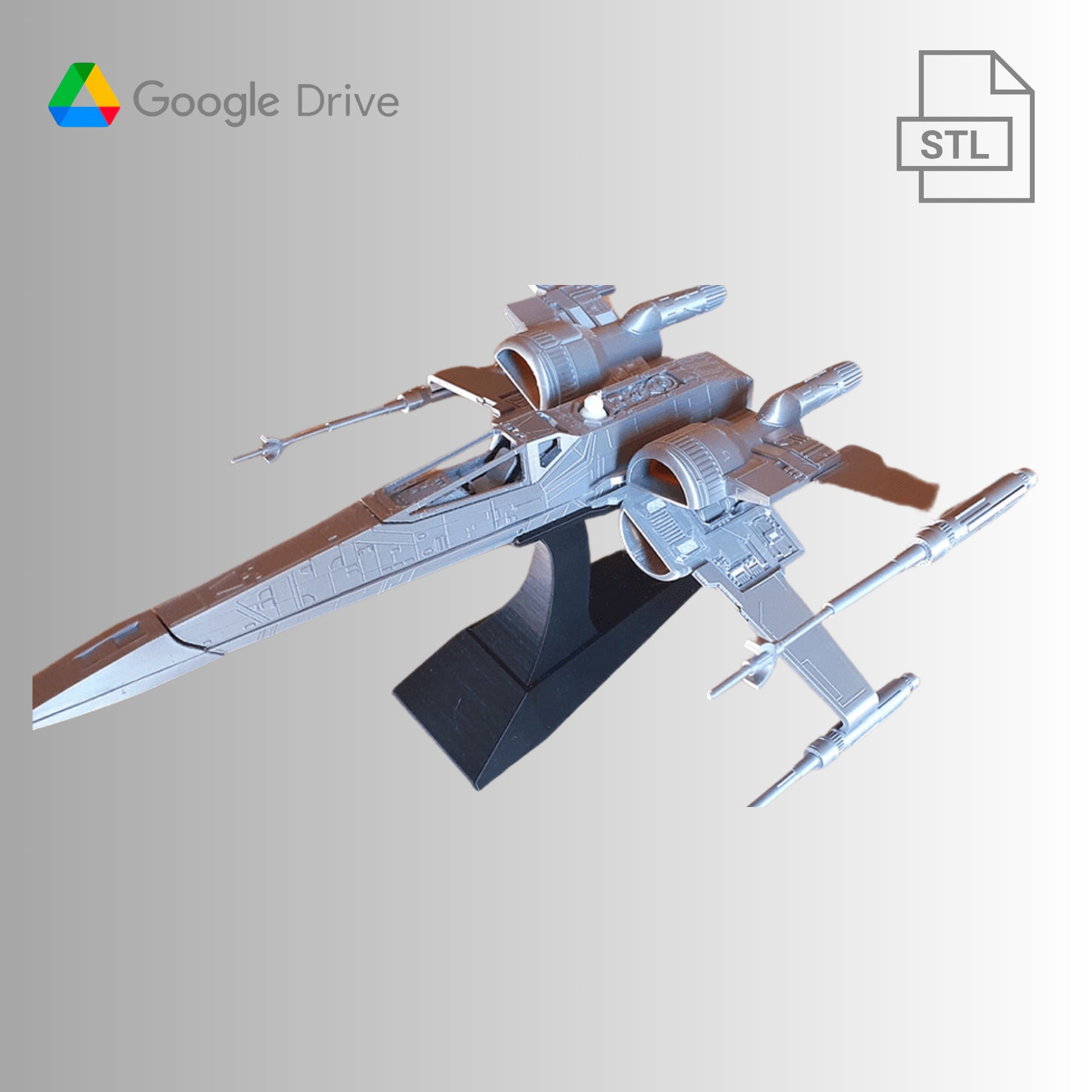 X-wing Starfighter 3D Stl File for 3D Printing, Stars Wars High Quality ...