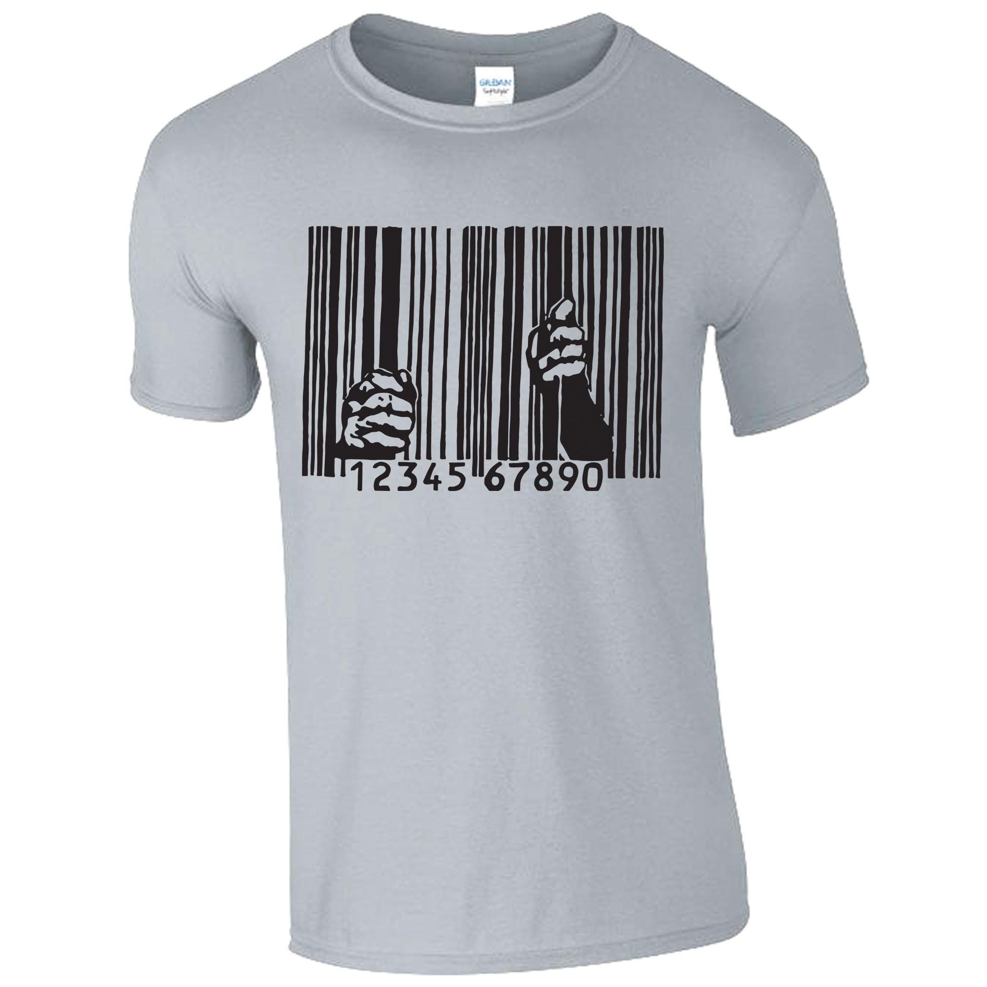 Barcode Prison Hands Tshirt/barcode Number Tshirt//funny Tee/statement ...