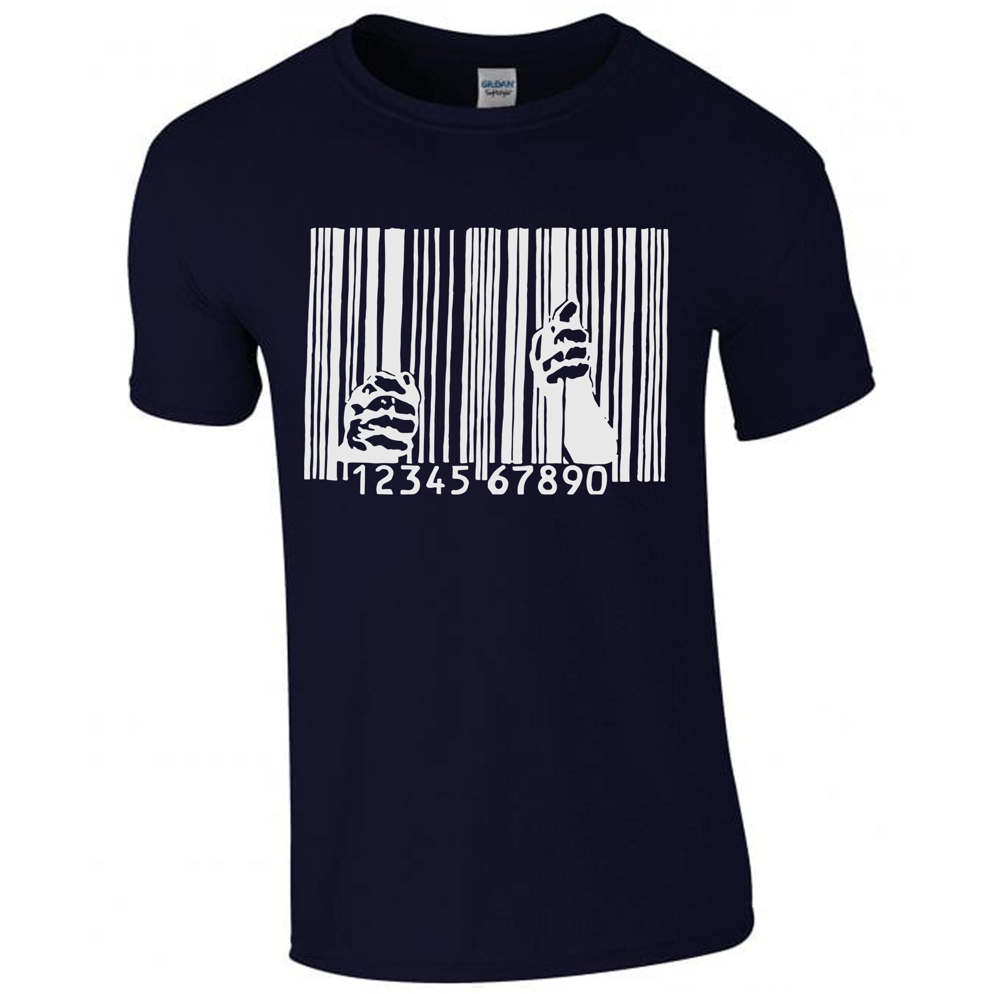 Barcode Prison Hands Tshirt/barcode Number Tshirt//funny Tee/statement ...