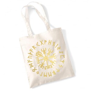 Norse Runes Cotton Tote Bag/viking Runes Tote Bag/shopper Bag/canvas ...