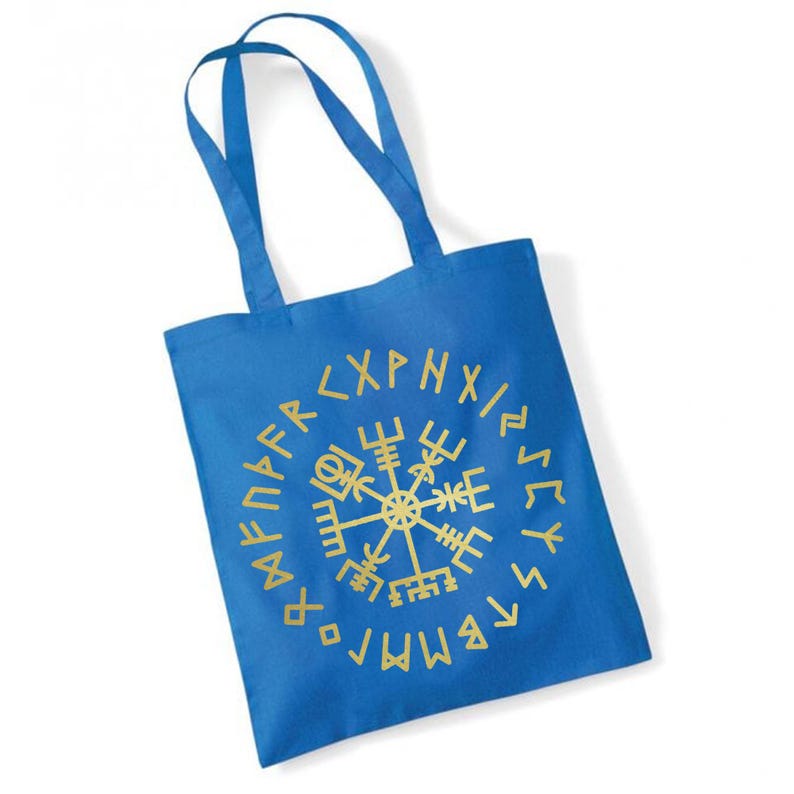 Norse Runes Cotton Tote Bag/viking Runes Tote Bag/shopper Bag/canvas ...
