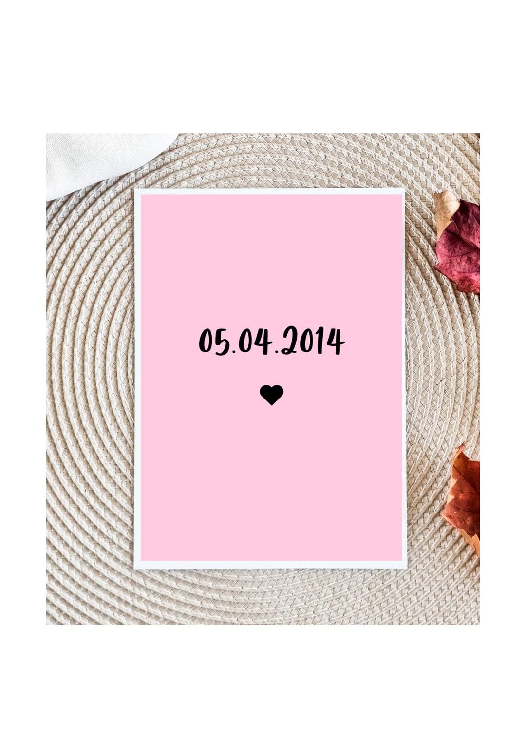 Personalized Anniversary Date Card, Custom Greeting Card, Card for Him ...