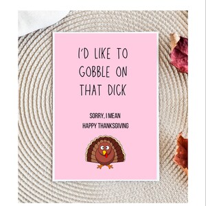Dirty Thanksgiving Card for Husband | Husband Thanksgiving Card ...