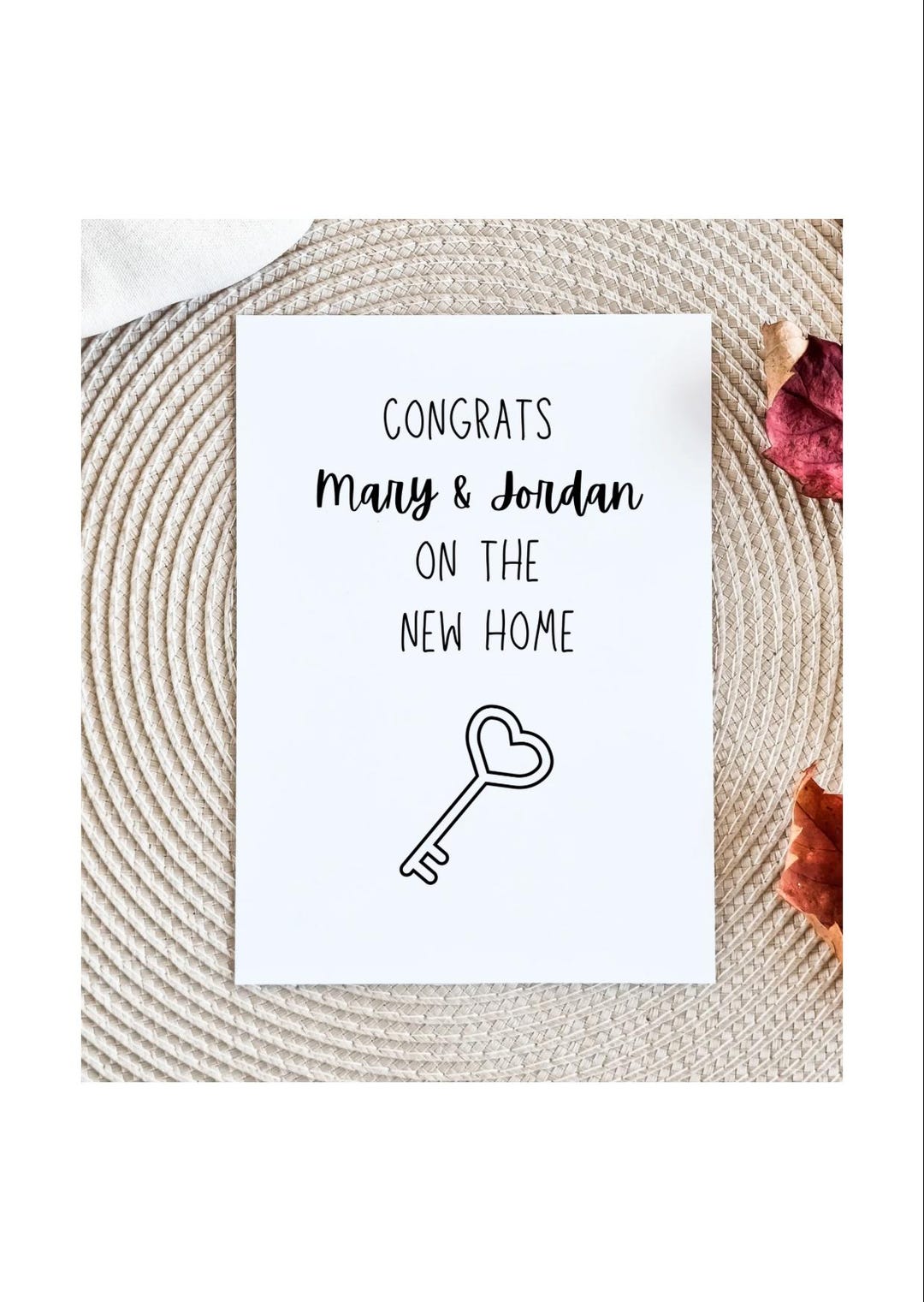 Personalized New Home Card, Housewarming Card, Custom Housewarming Gift ...