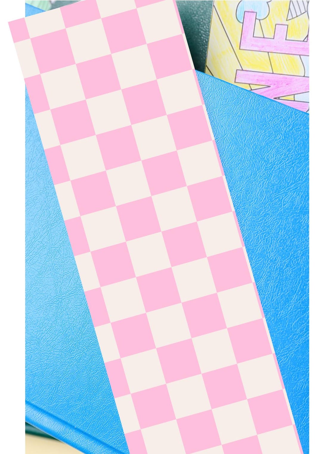 Pink Checkered Book Mark, Cute Bookmarks, Bookworm Gift, Gifts for ...