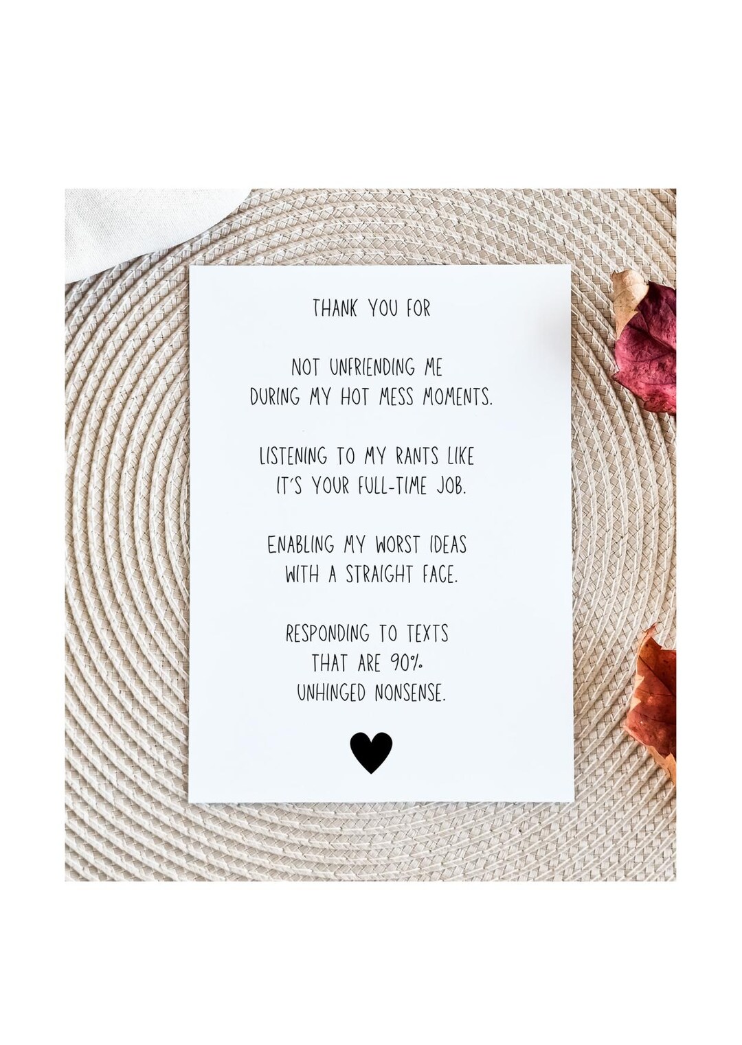 Funny Card for a Friend, Humor Cards, Friendship Card, Birthday Card ...