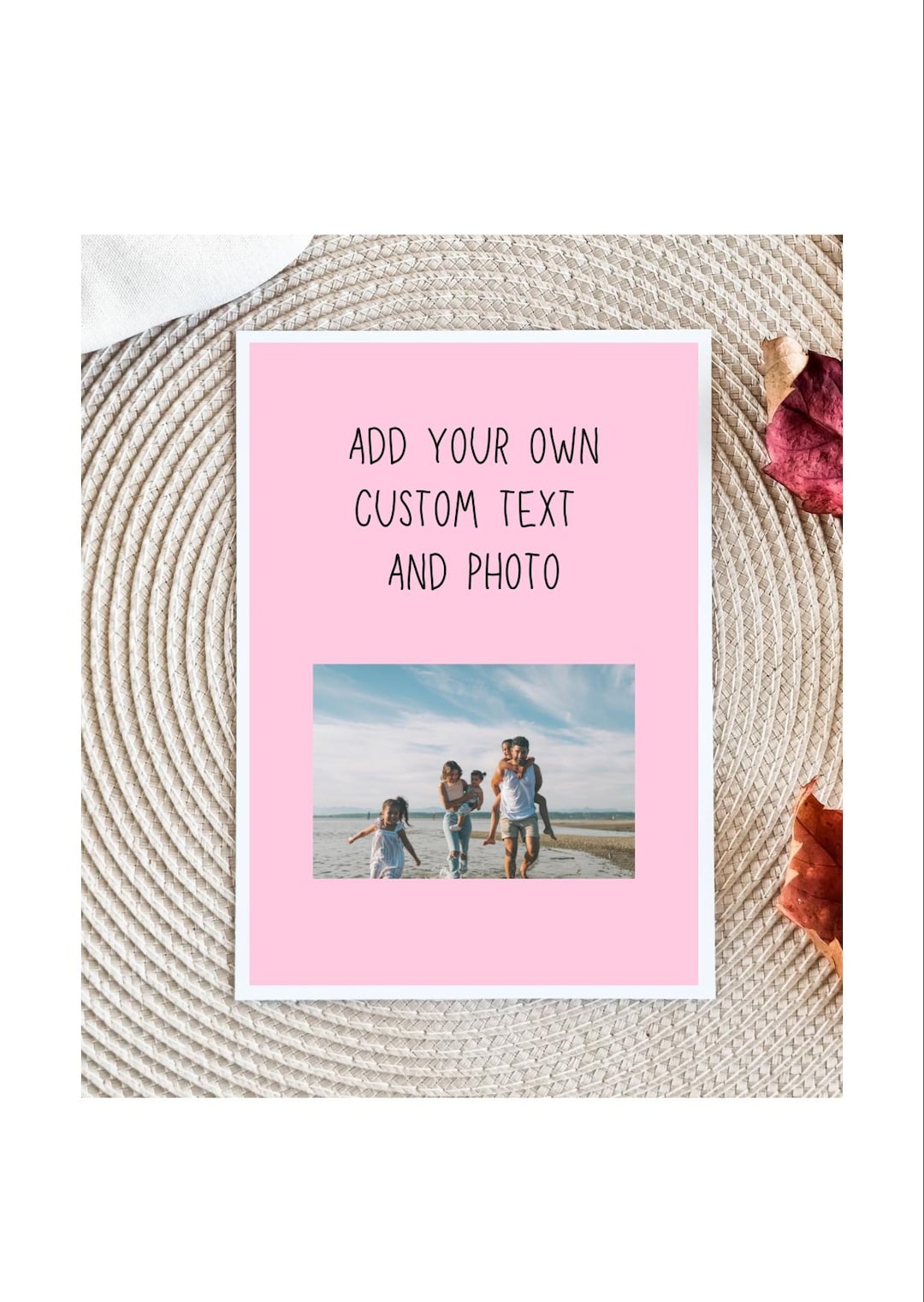 Custom Photo Greeting Card: Personalized Text, Birthday Card - Etsy