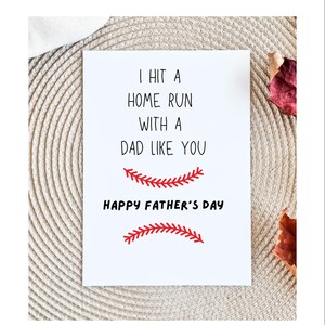 Home Run Father's Day Card. Baseball Fan Father's Day Card, Softball ...