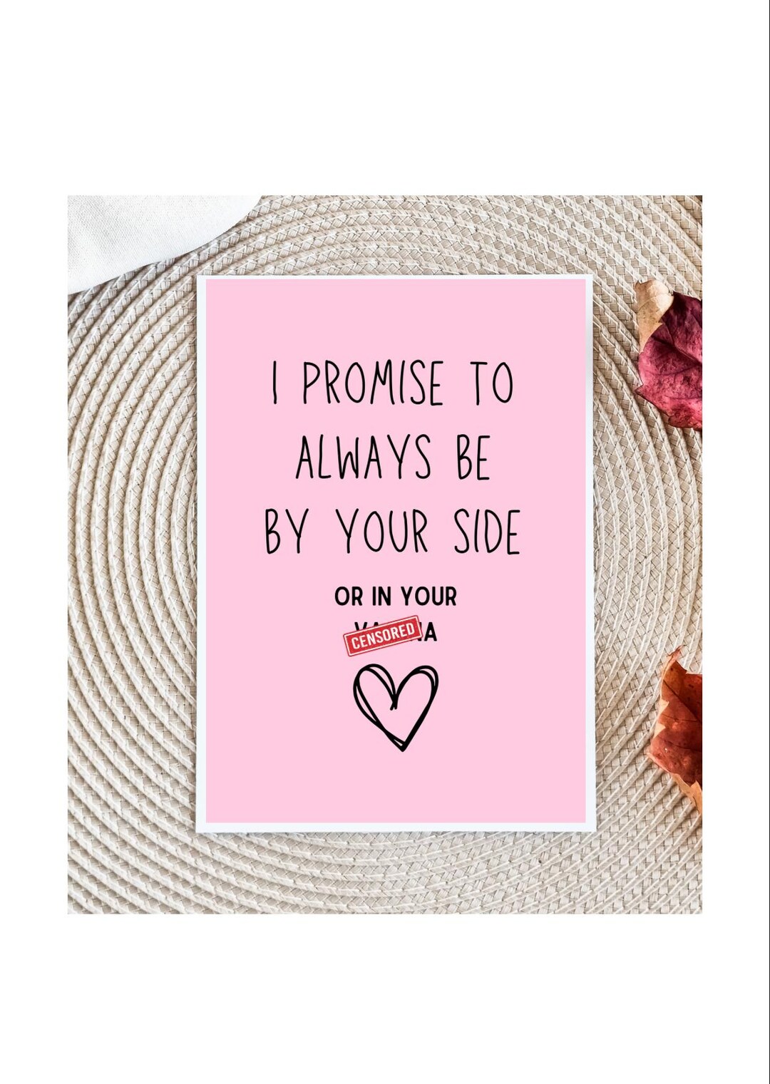 Funny Anniversary Card: I Promise to Always Be by Your Side - Etsy