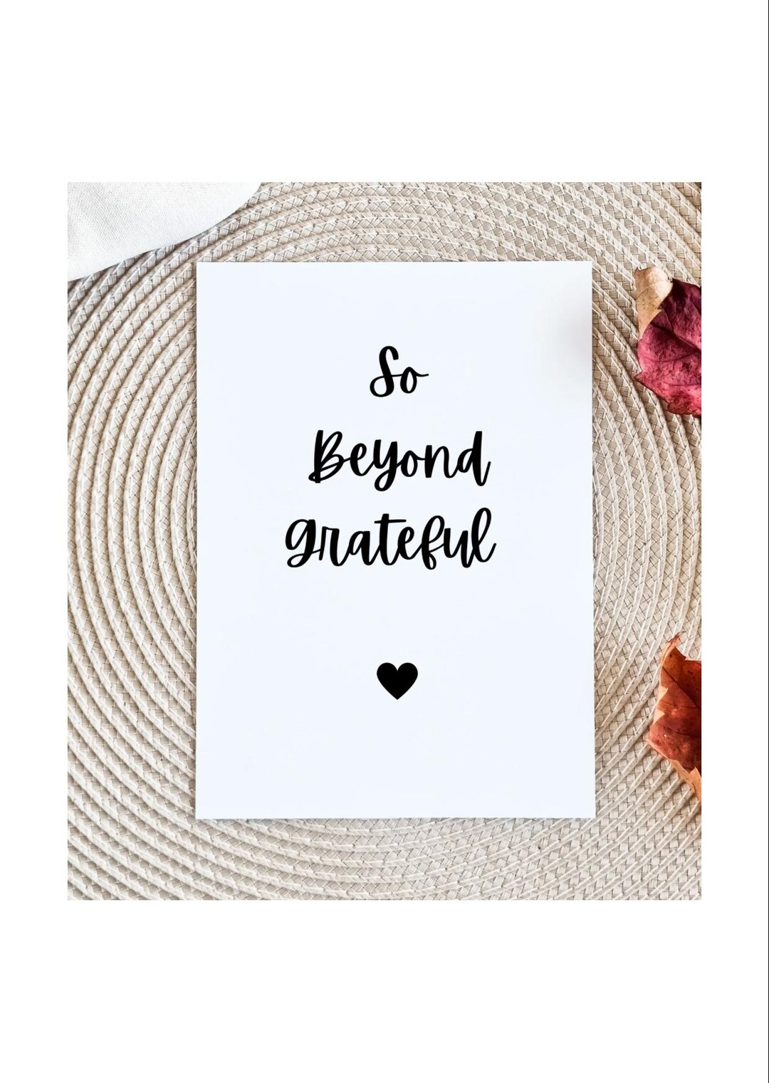 Beyond Grateful Thank You Card, Thank You Note Card, Thank You Card for ...
