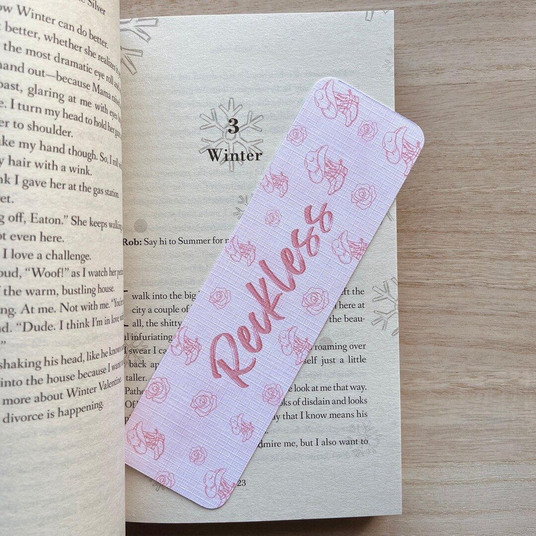 Reckless Bookmark | Cowboy Romance Book Club Bookmark | Cowboy Romance ...