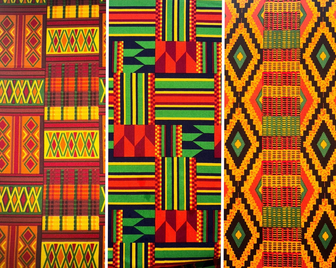 African Print Fabrics by David Textiles, Half Yard continuous Cut ...