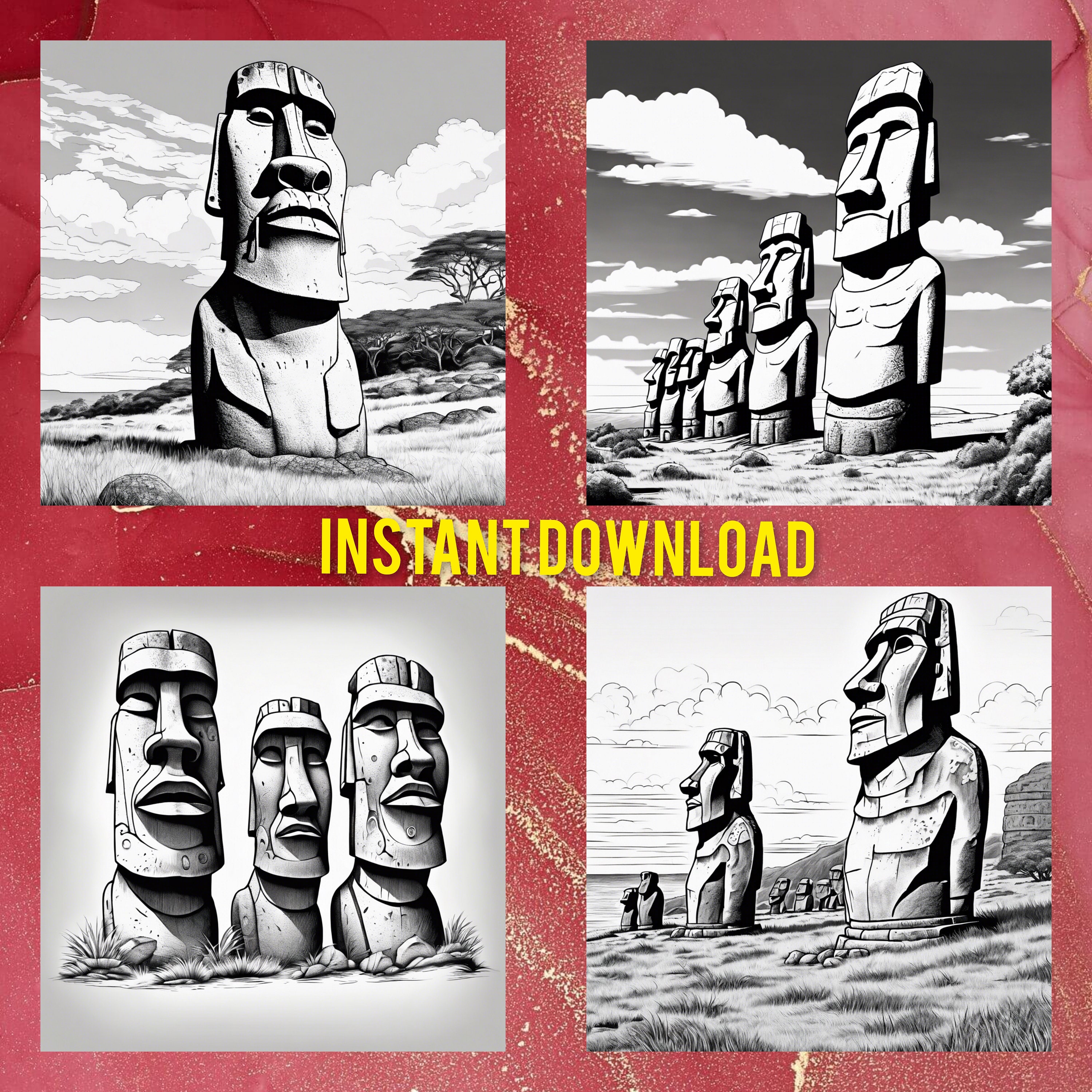 Discover 25 Easter Island Moai Coloring Pages - Unique Designs for ...