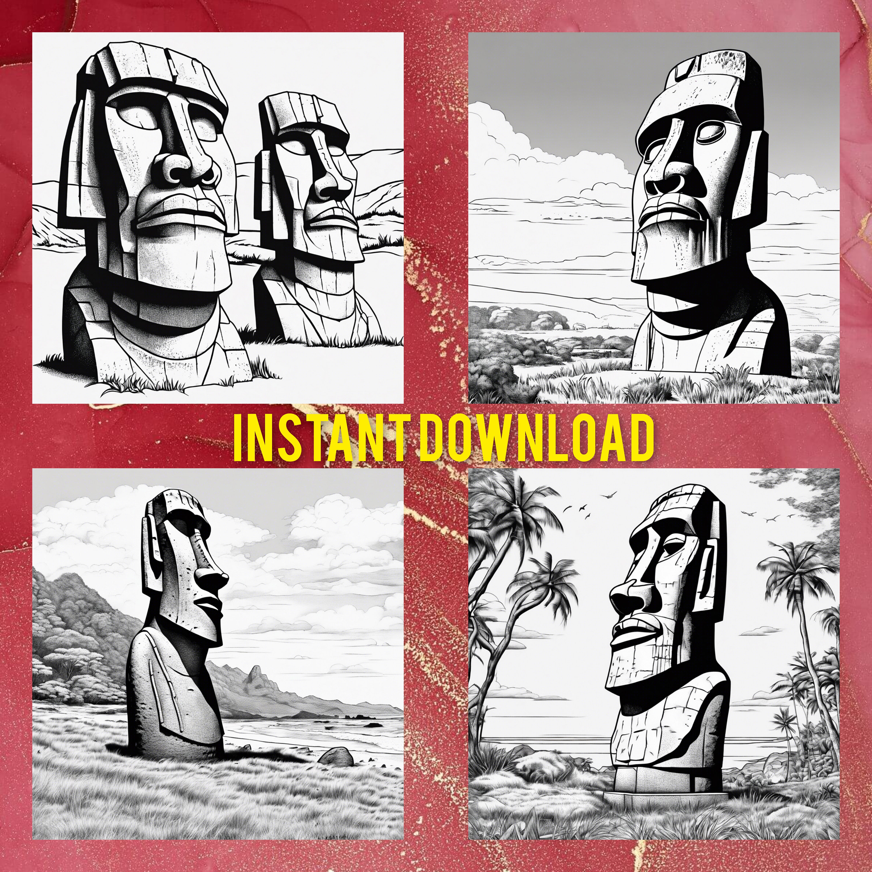 Discover 25 Easter Island Moai Coloring Pages Unique Designs for ...