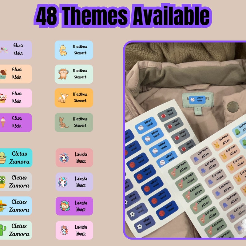 Clothing Sticker Name Tag - Etsy