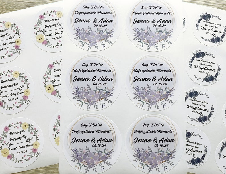 Custom Memorial Stickers Personalized Quinces Stickers for Retirement ...