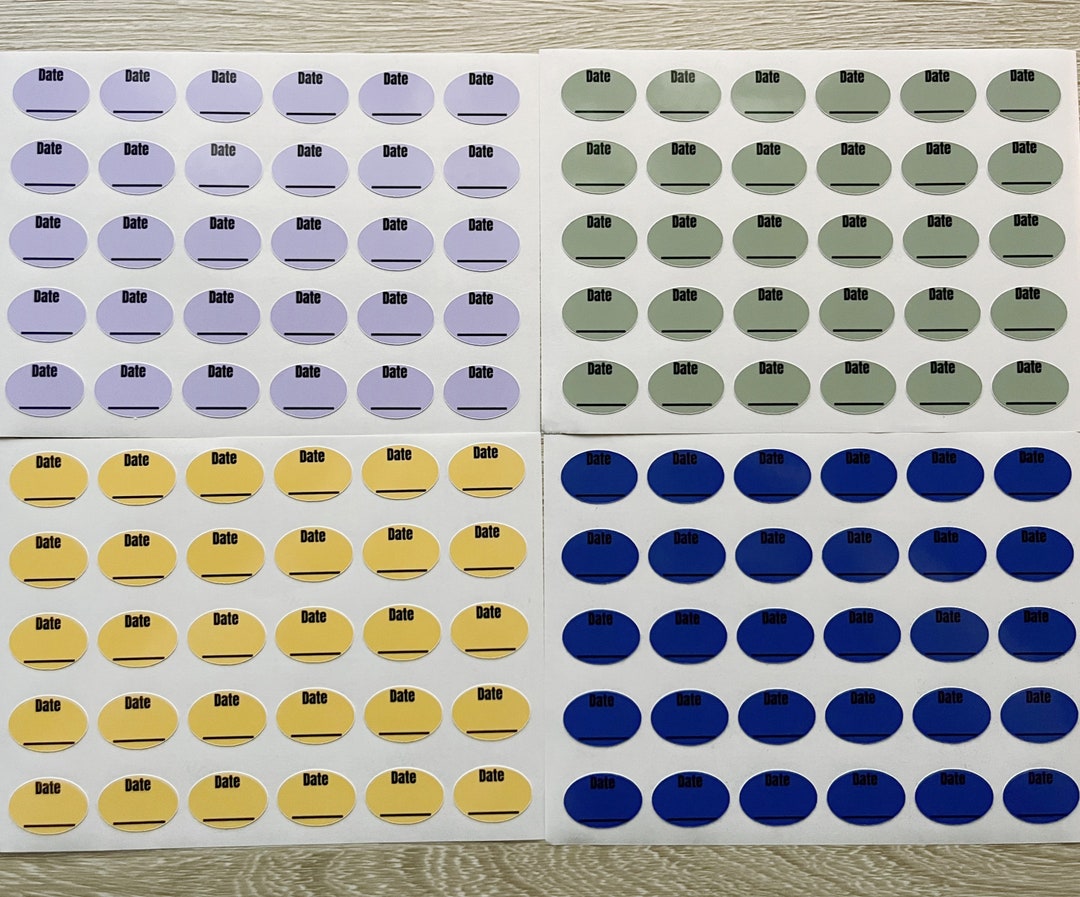 Personalized Date Labels | Custom Waterproof Write on Date Stickers ...