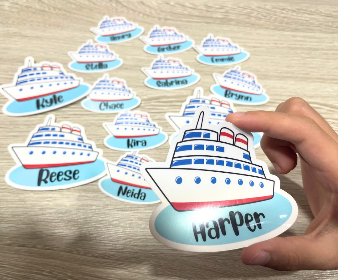Custom Name Cruise Ship Stickers, Personalized Cruise Vacation Stickers ...