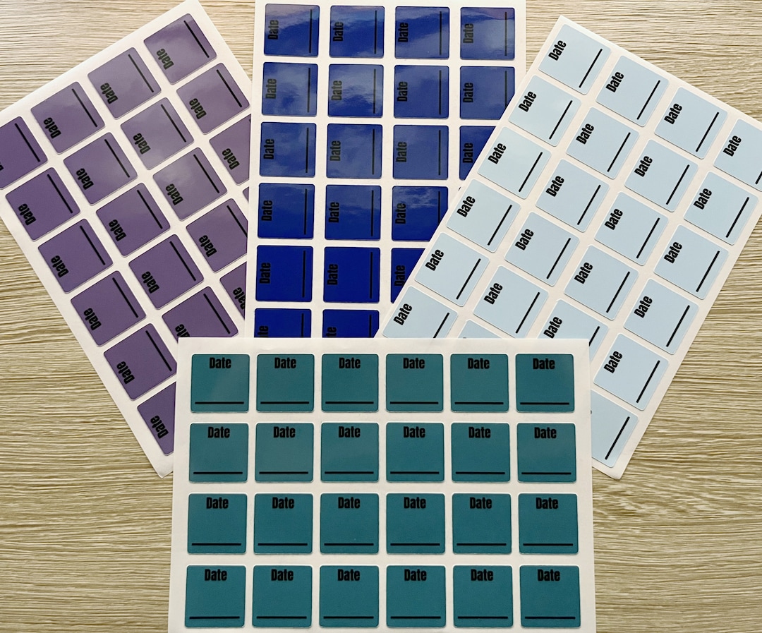 160pcs Custom Date Labels | Personalized Write on Date Labels ...