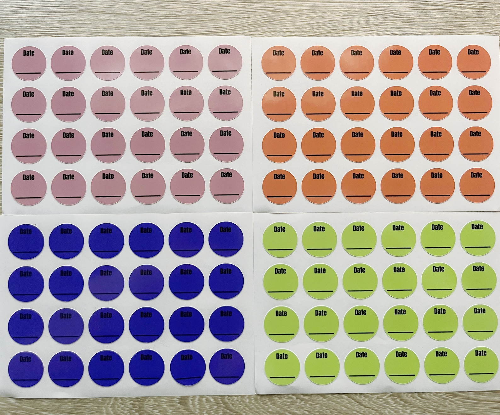 Custom Date Labels Set Write on Labels Waterproof Vinyl Stickers for ...