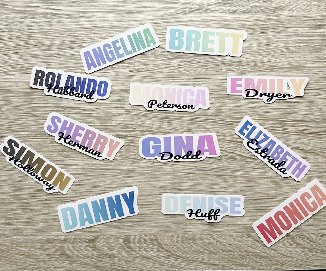 Name Stickers Custom Name Labels Personalized Water Bottle Stickers ...