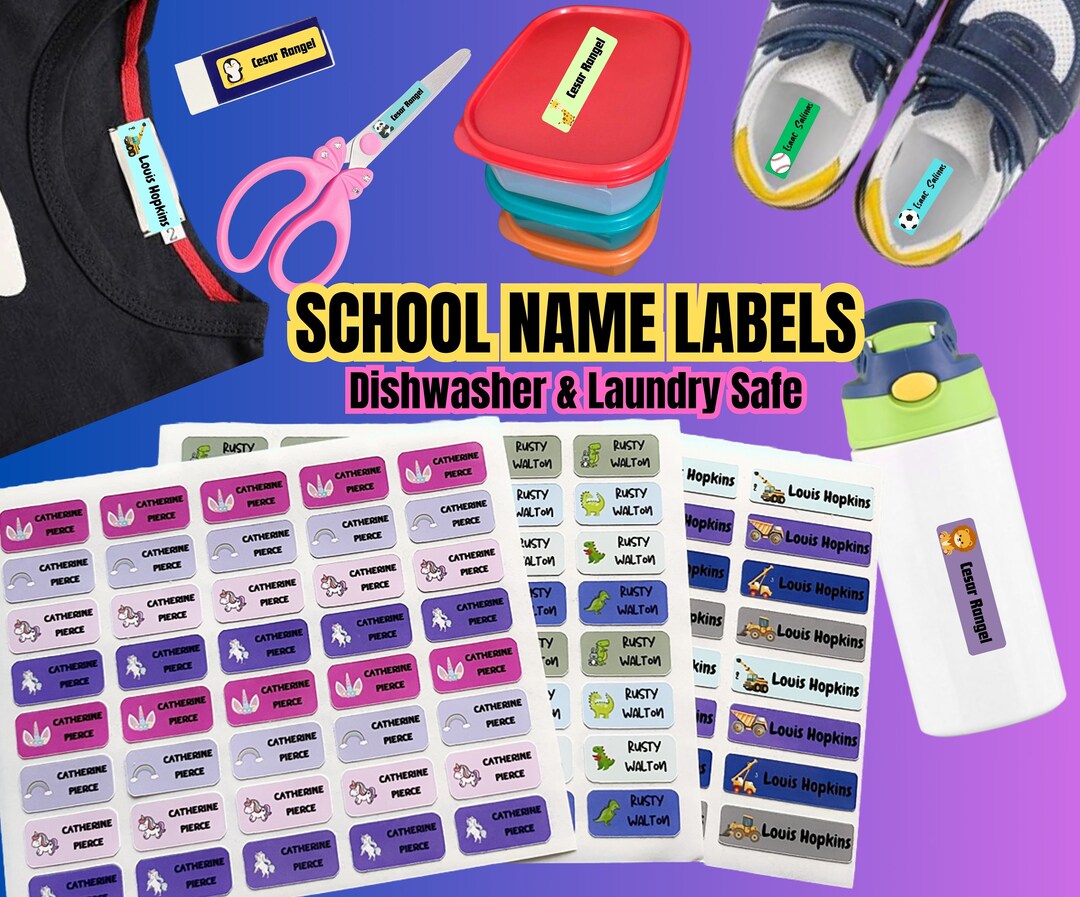 Custom Daycare Clothing Tag Labels School Supply Stickers Personalized ...