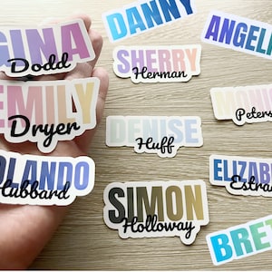 Water Bottle Name Stickers, Custom Tumbler Stickers, Colorful Name ...