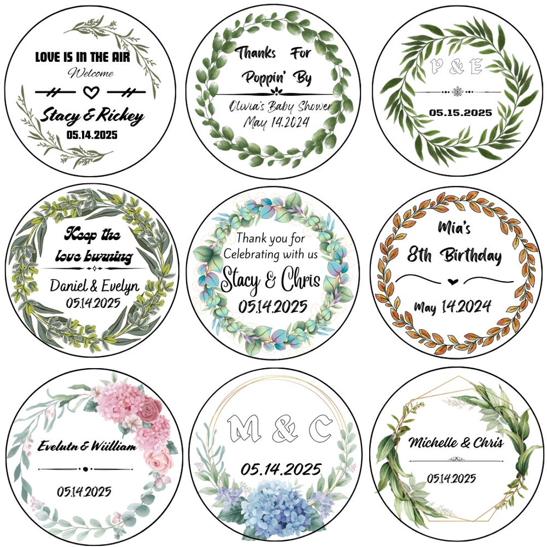 Custom Stickers Birthday Personalized Party Stickers Baby Shower ...