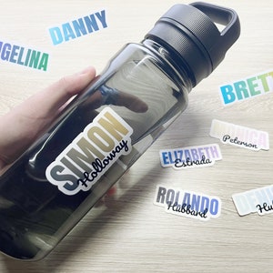 Custom Name Stickers for Water Bottle Stickers Tumbler Name Labels ...