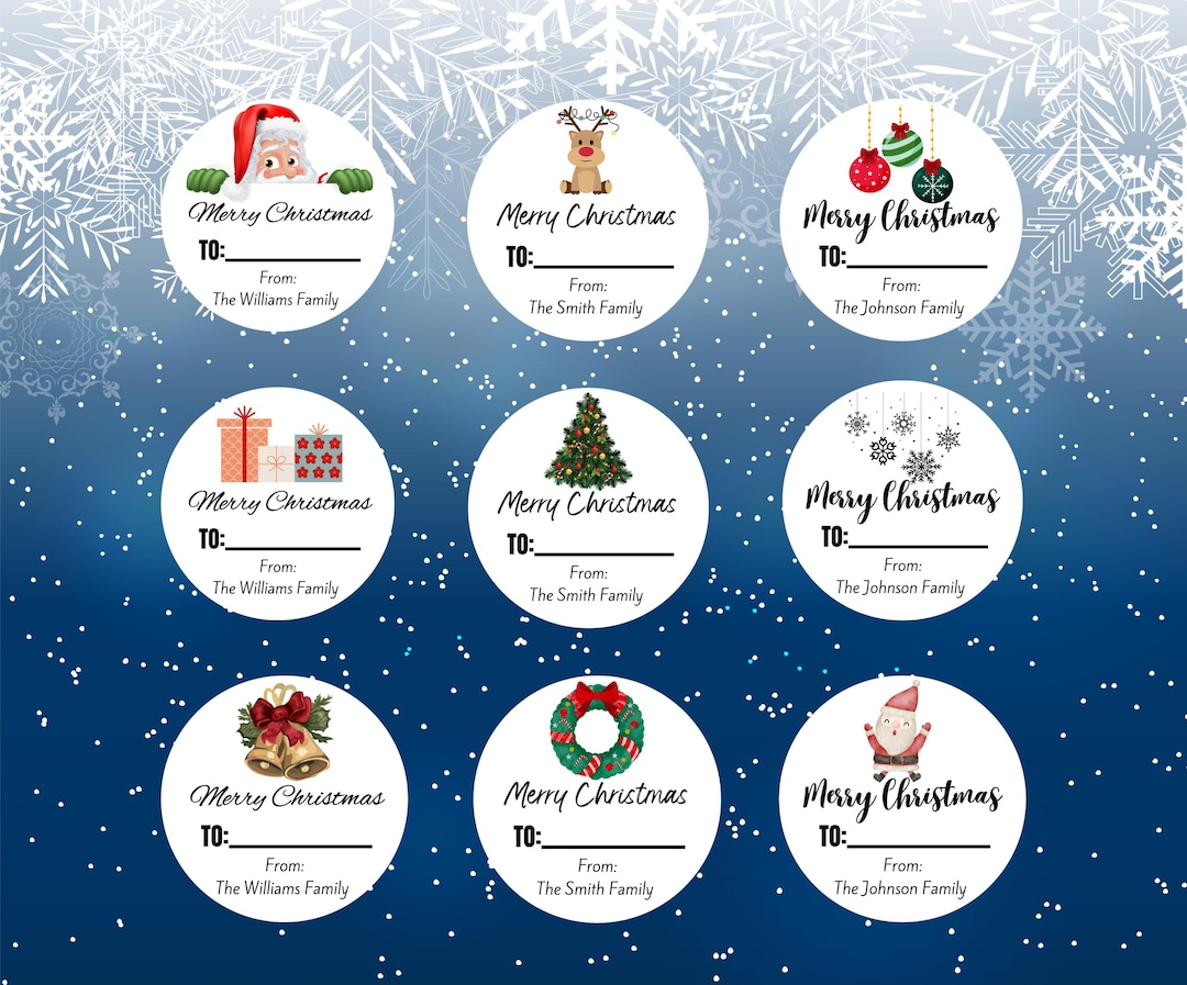 Custom Christmas Stickers | Personalized Christmas Labels | Gift ...