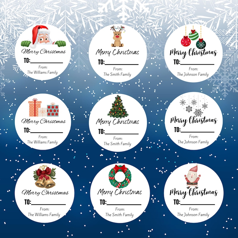 Christmas Labels - Etsy