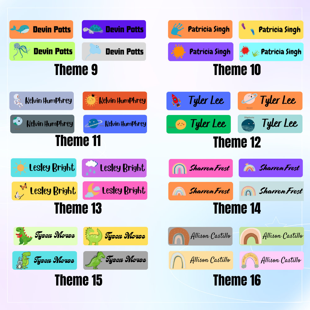 Custom Skinny Stickers School Supply Labels Waterproof Daycare Stickers ...