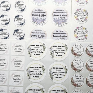Custom Round Stickers Personalized Birthday Stickers Wedding Stickers ...