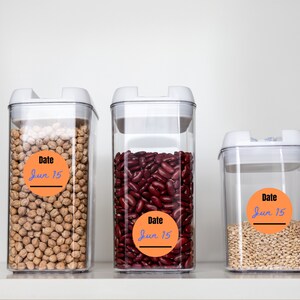 Custom Date Labels Set | Write on Labels | Waterproof Vinyl Stickers ...