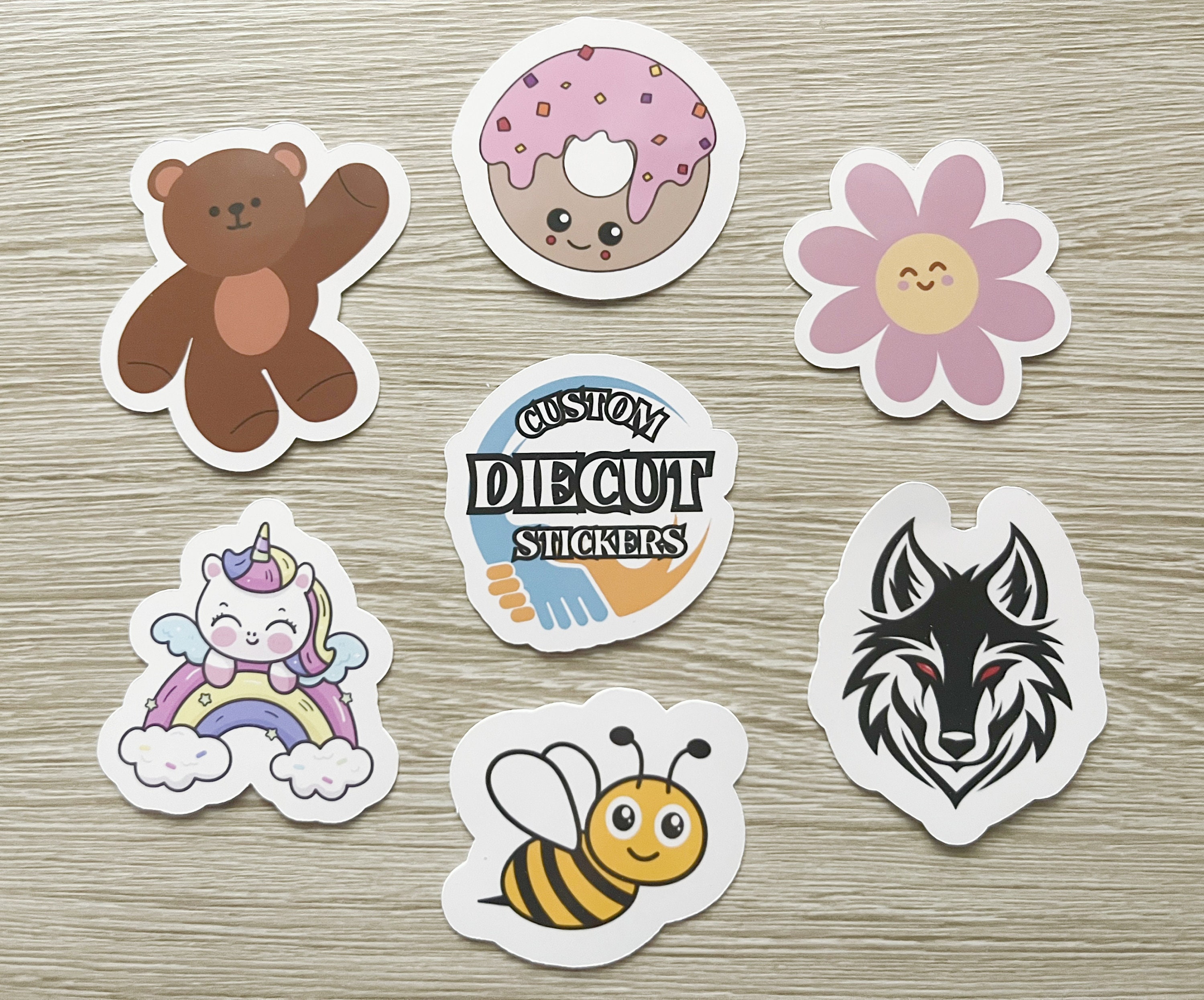 100 Custom Vinyl Stickers Personalized Waterproof Stickers Die Cut ...