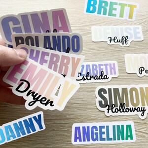 Water Bottle Name Stickers, Custom Tumbler Stickers, Colorful Name ...
