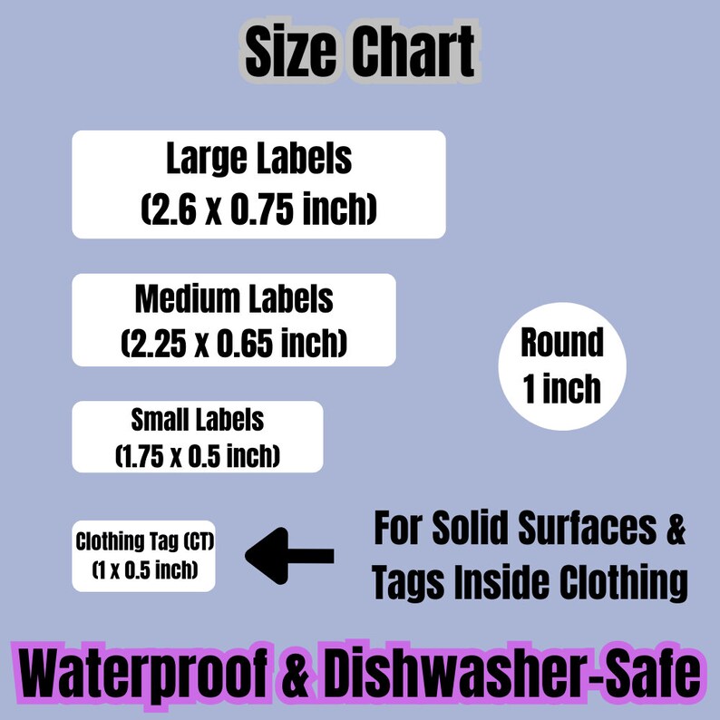 Custom School Name Labels Waterproof Kids Labels Daycare Labels Name ...