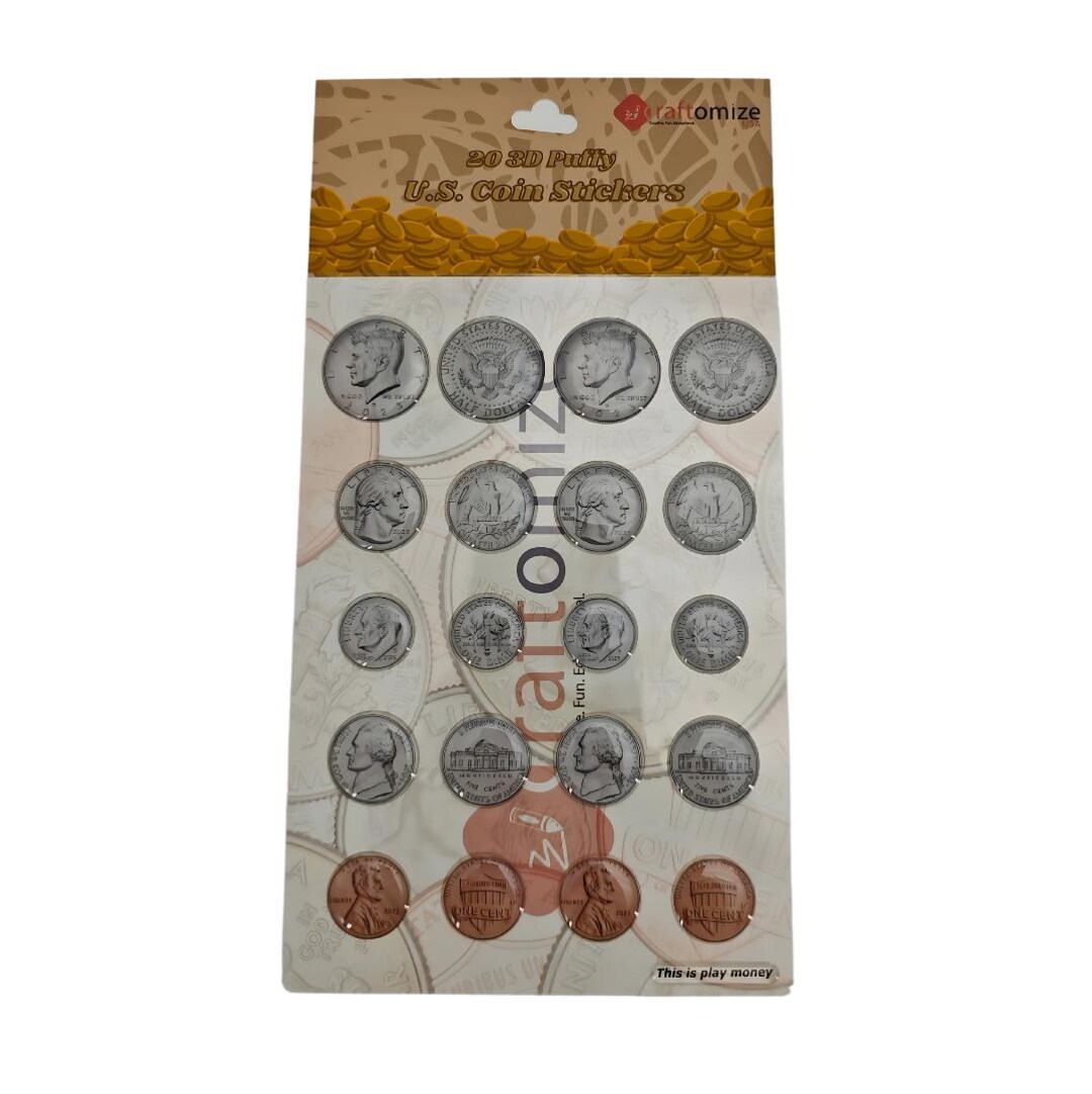 Craftomizeusa Coin Stickers, U.S. Dollar Sign Stickers, Money Party ...
