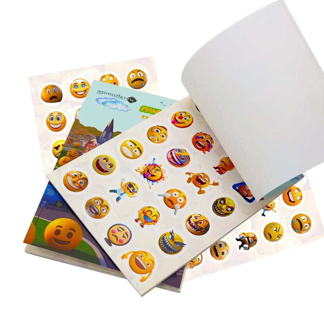 Craftomizeusa Emoji Town Sticker Book, 240 Smiley Face Stickers, Emoji ...