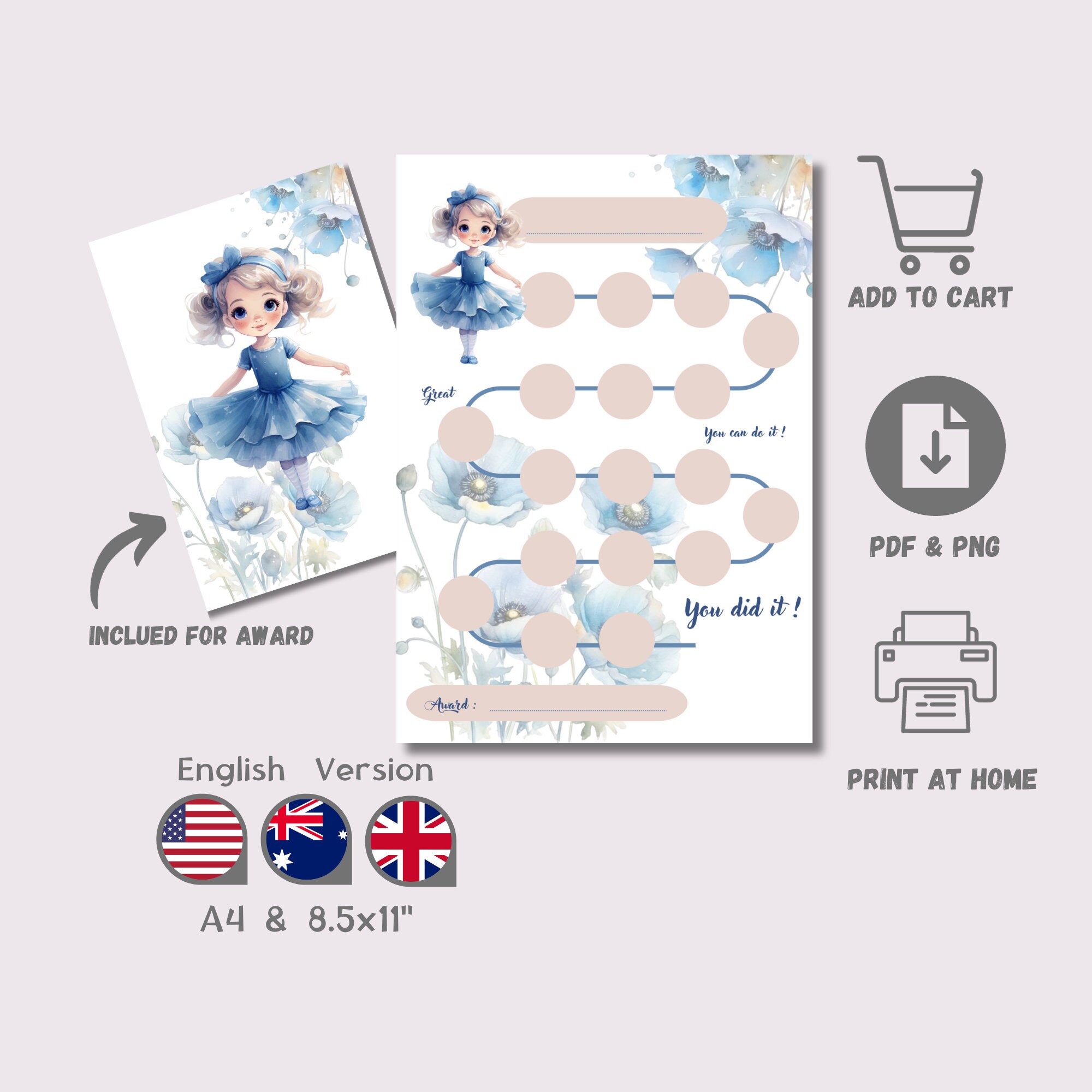 Princess Reward Chart Printable Princess Behavior Chart Daily Chores ...